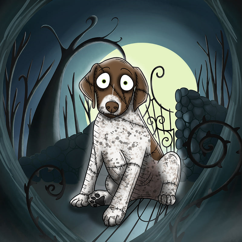 Custom spooky style pet Nightmare Portrait - Grove Street Art