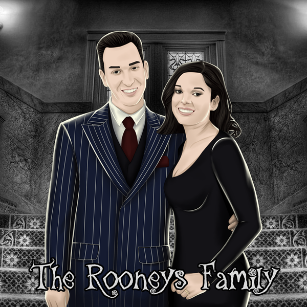Addams Family style portrait - Grove Street Art
