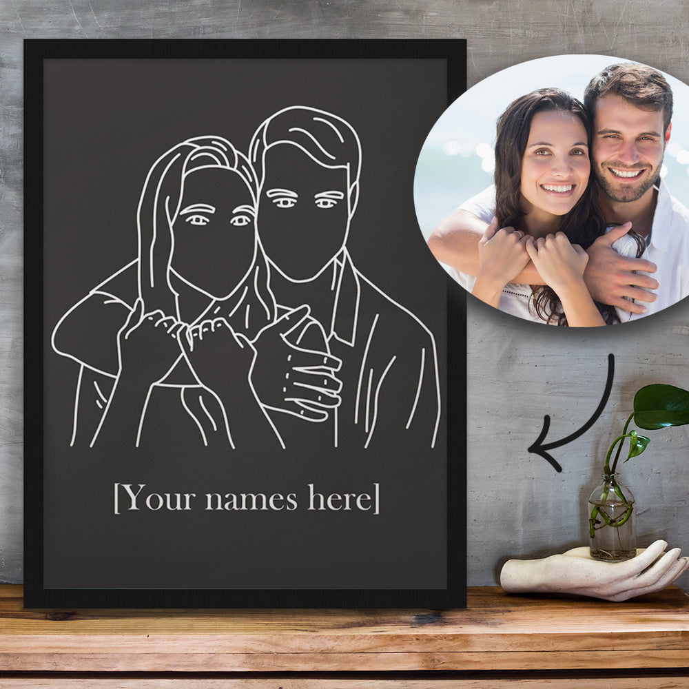 Line Art Portrait | Custom Line Art | Unframed Poster - Grove Street Art