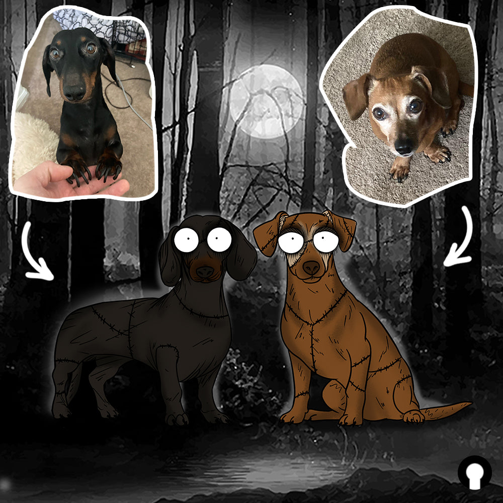 Custom spooky style pet Nightmare Portrait - Grove Street Art